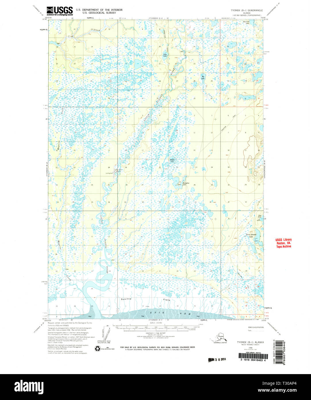 Map of alaska 1958 Cut Out Stock Images & Pictures - Alamy