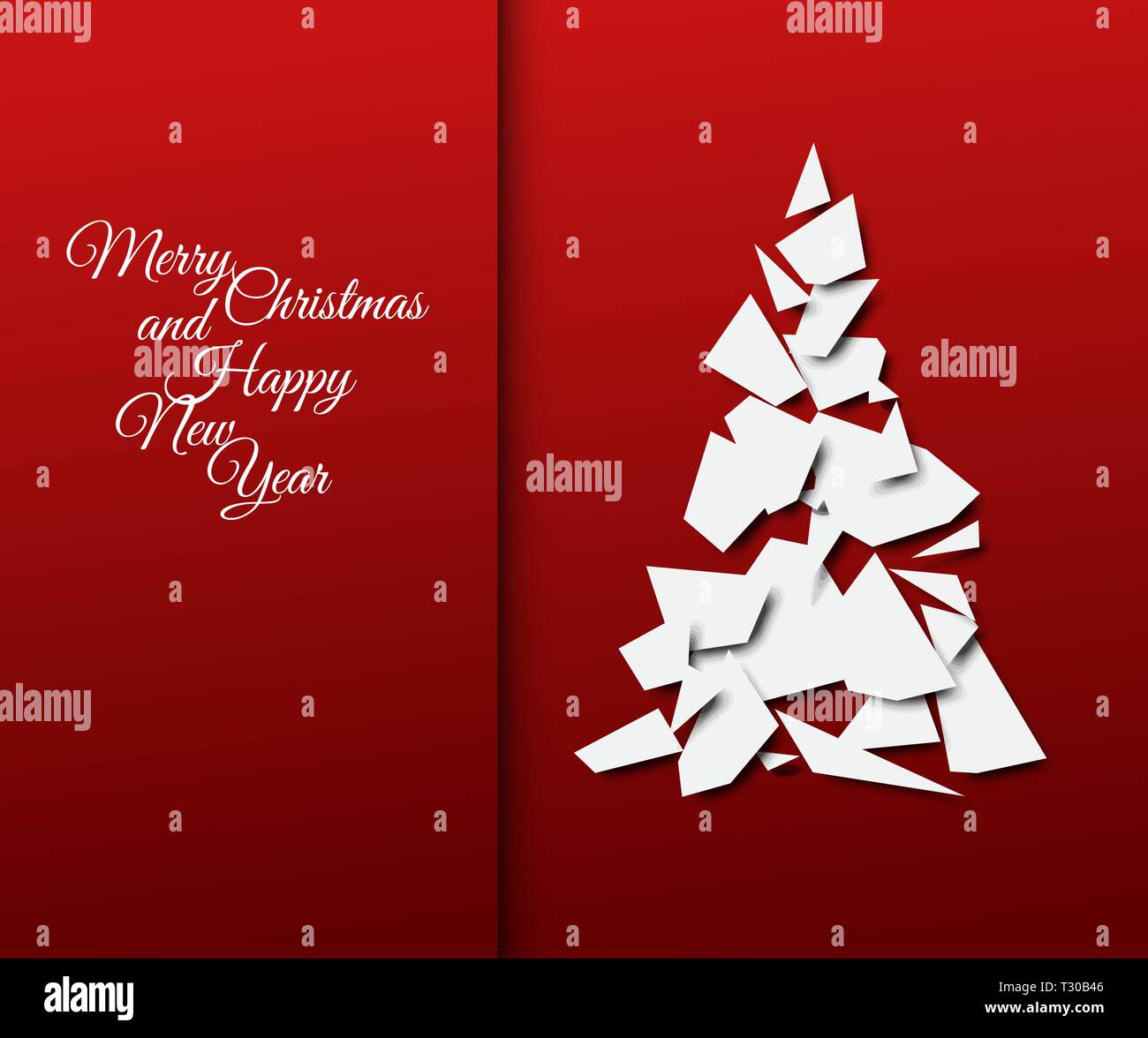 Christmas card tree small Stock Vector Images - Alamy