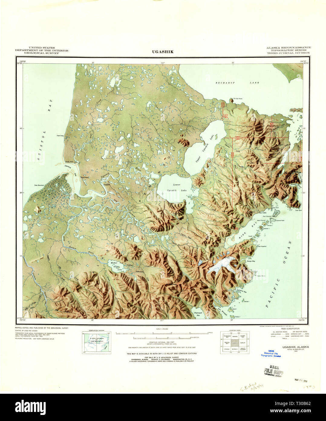 Alaska topographical map hi-res stock photography and images - Alamy