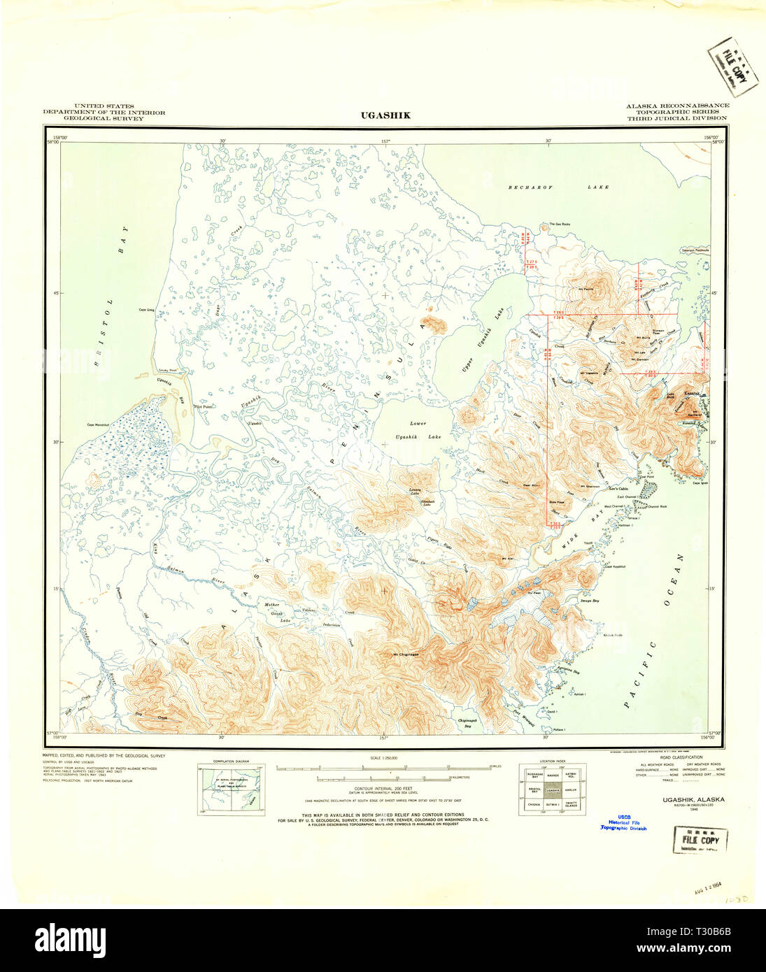 Alaska topographical map hi-res stock photography and images - Alamy