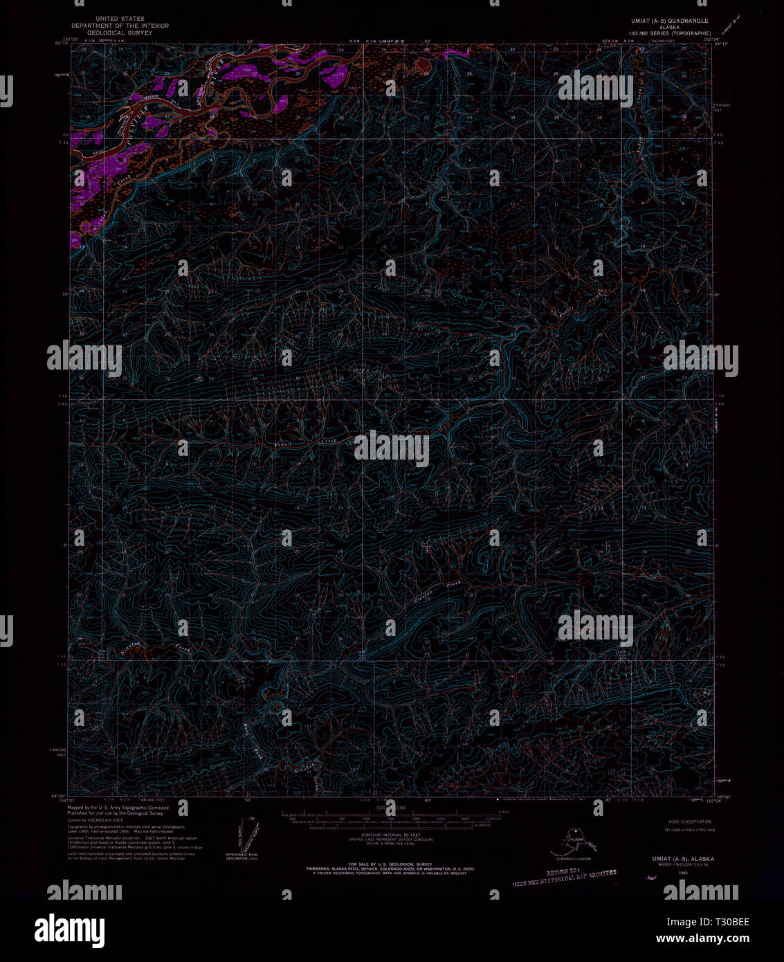 Umiat alaska map hi-res stock photography and images - Alamy