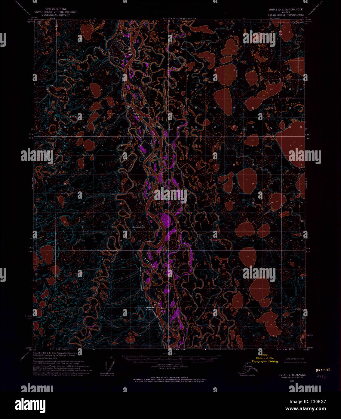 Umiat alaska map hi-res stock photography and images - Alamy