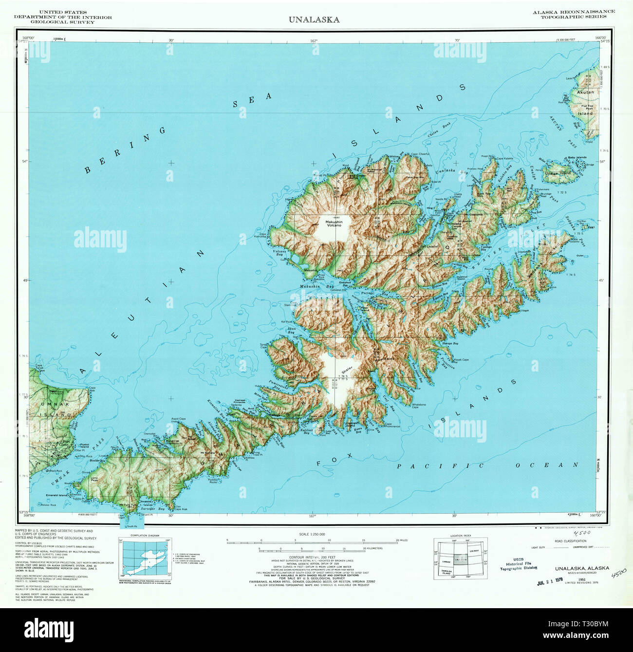 Alaska topographical map hi-res stock photography and images - Alamy
