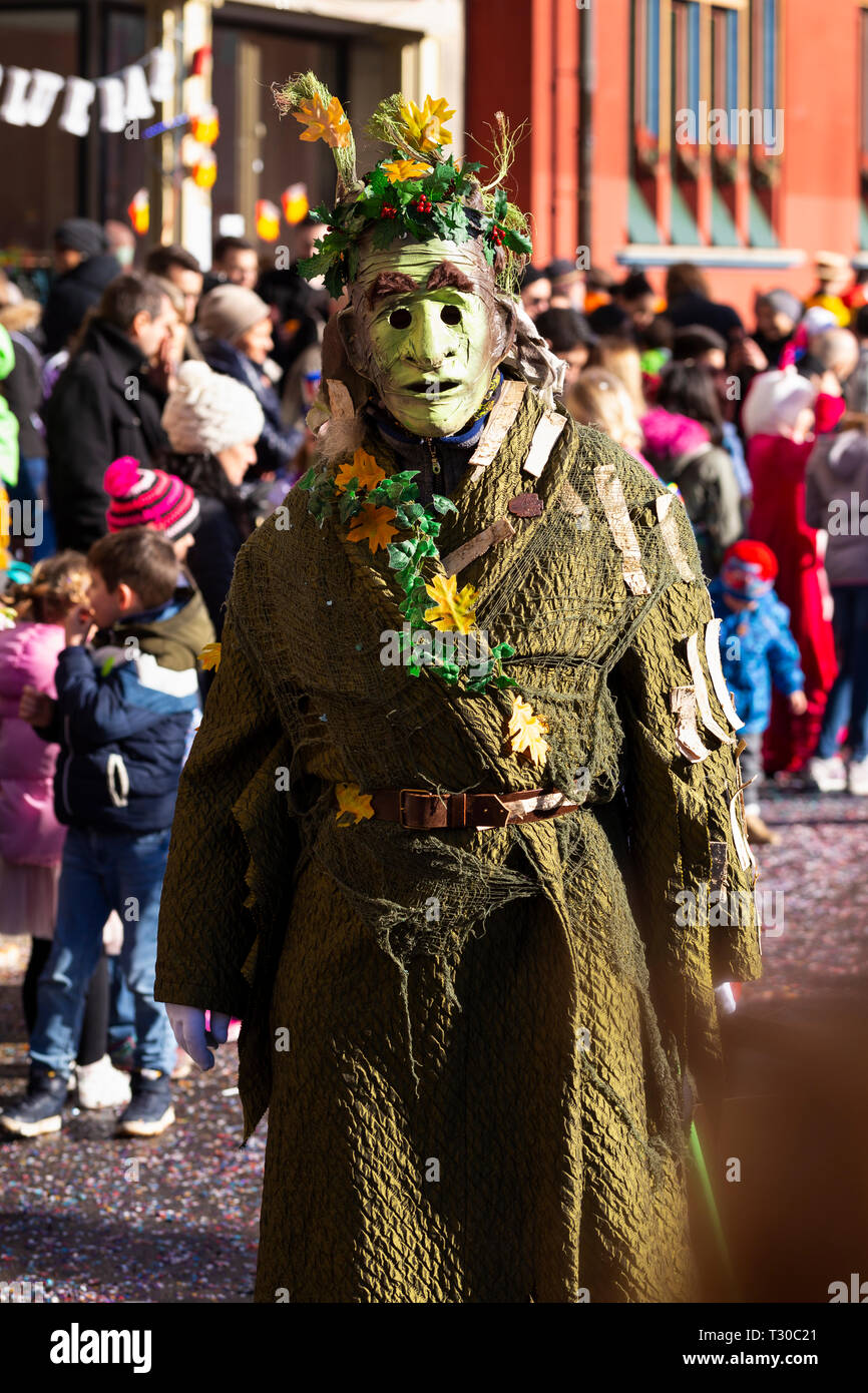 Marktplatz, Basel, Switzerland - March 13th, 2019. Portrait of a ...