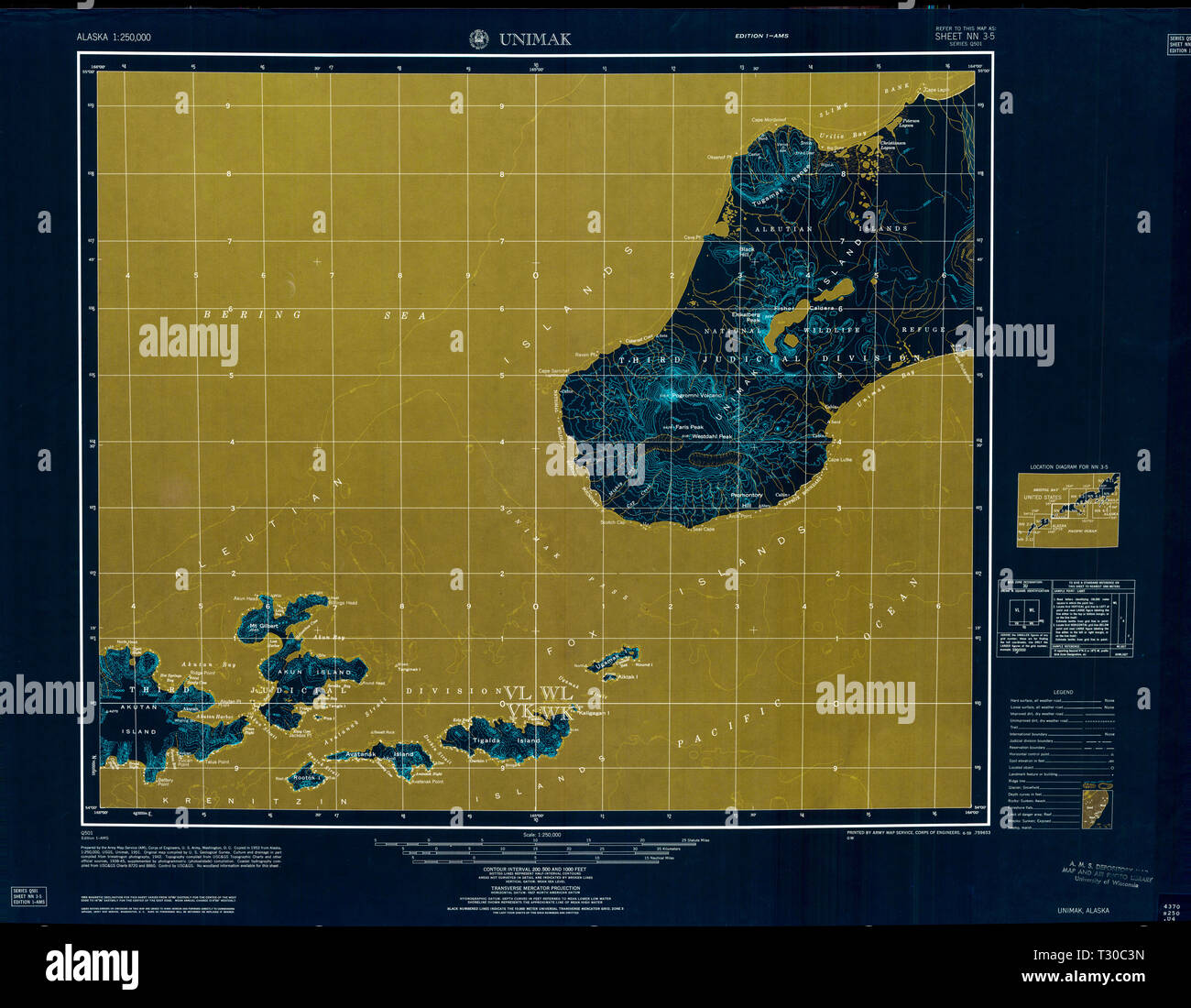 Map of alaska 1958 hi-res stock photography and images - Alamy