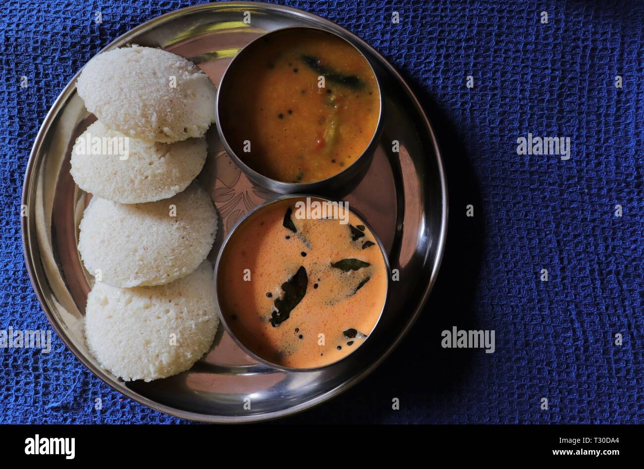 Idli,Coconut chutney,Sambar-South Indian Breakfast Stock Photo - Alamy