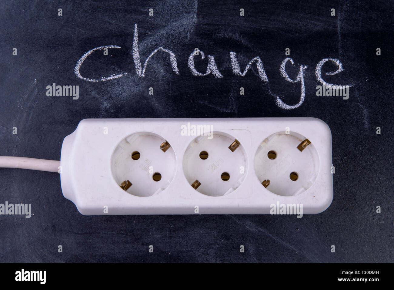 Power supplier Change multiple socket on board Stock Photo - Alamy