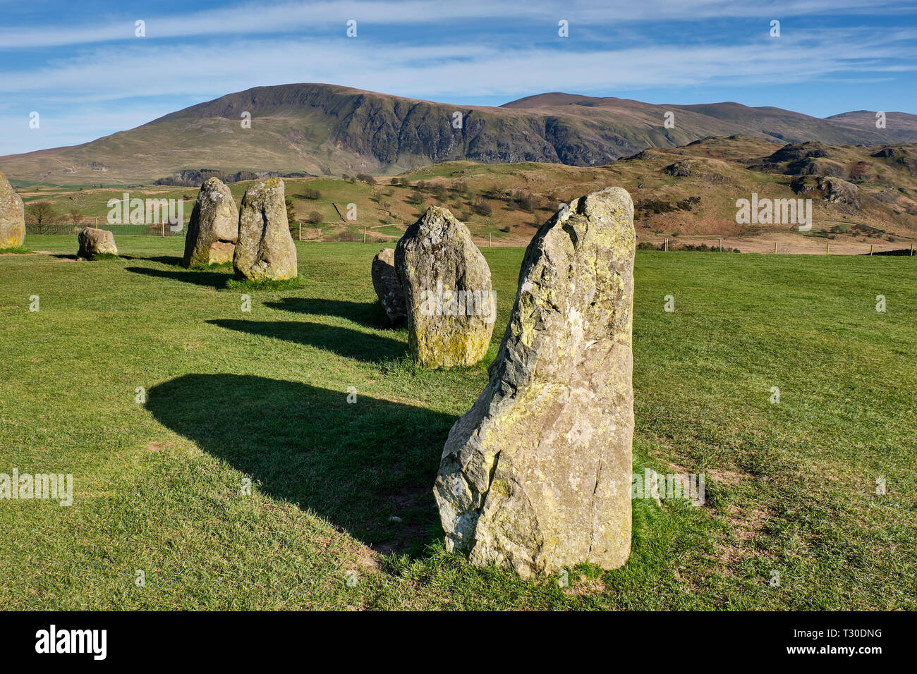At castlerigg stone circle in the lake district hi-res stock ...