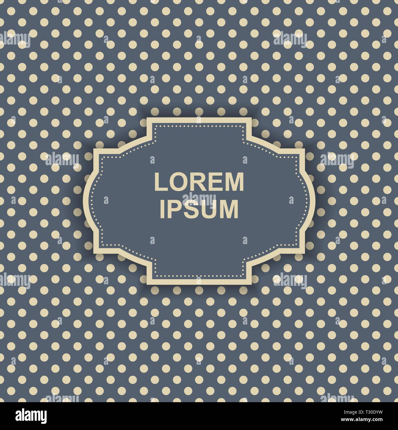 Vintage style frame for design and decoration, flat design Stock Vector ...