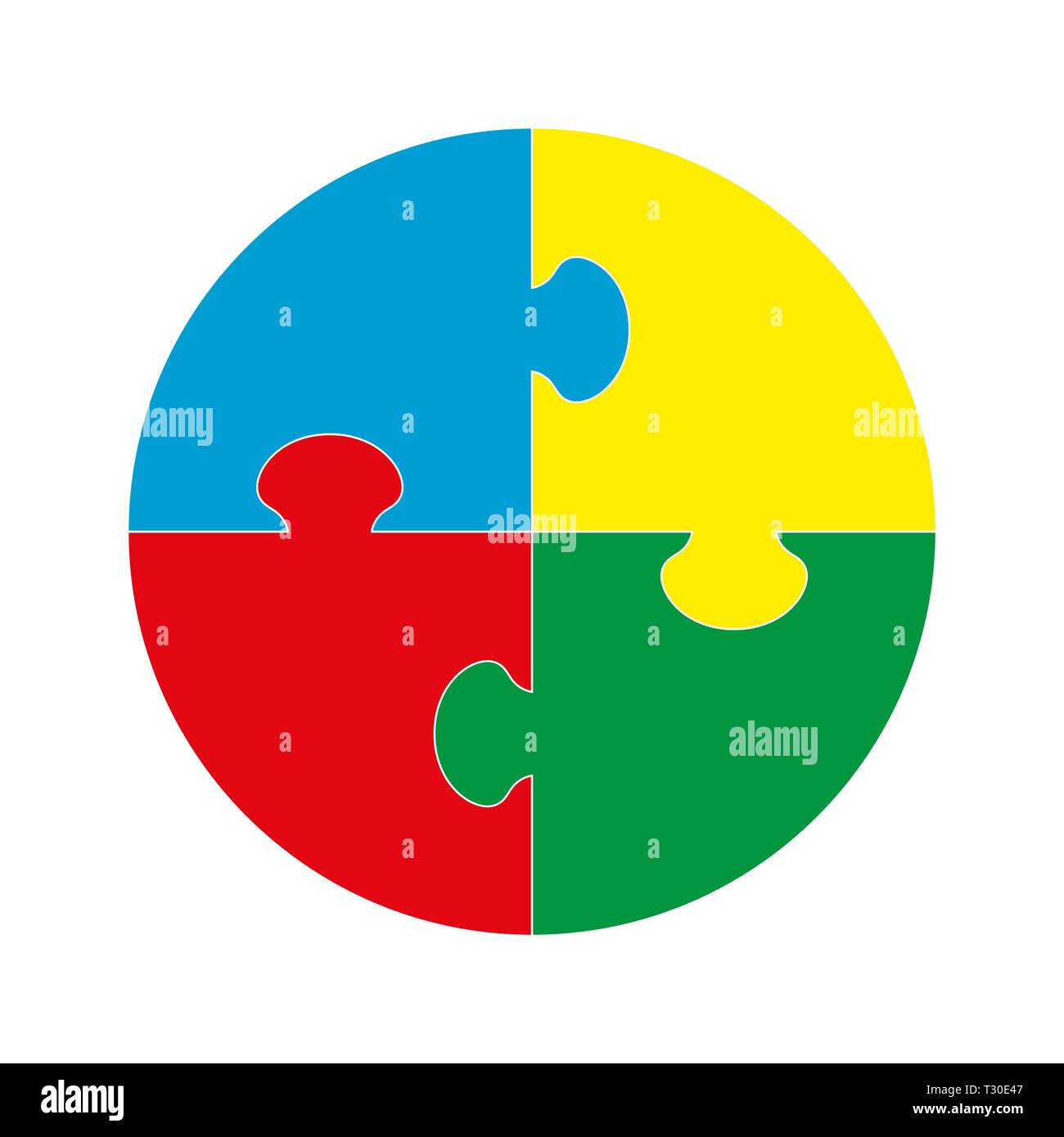 Circle is made of puzzles, flat design Stock Vector Image & Art - Alamy