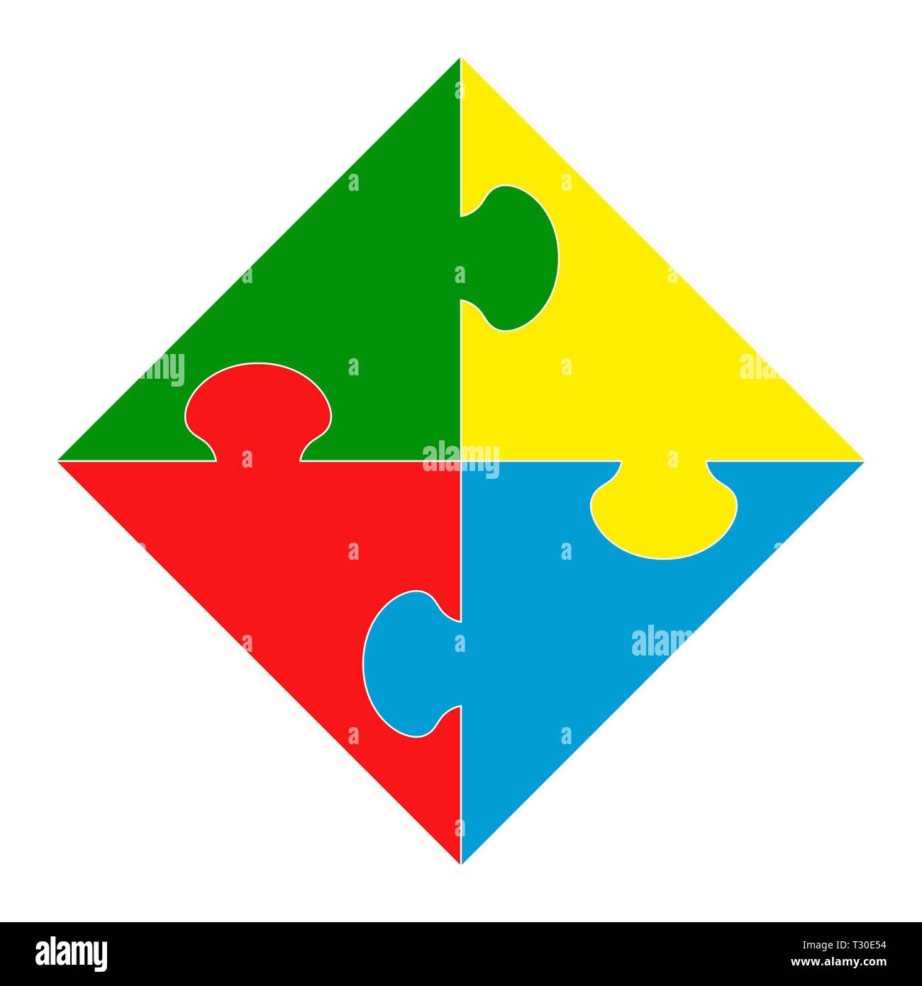 Square is made of puzzles, flat design Stock Vector Image & Art - Alamy