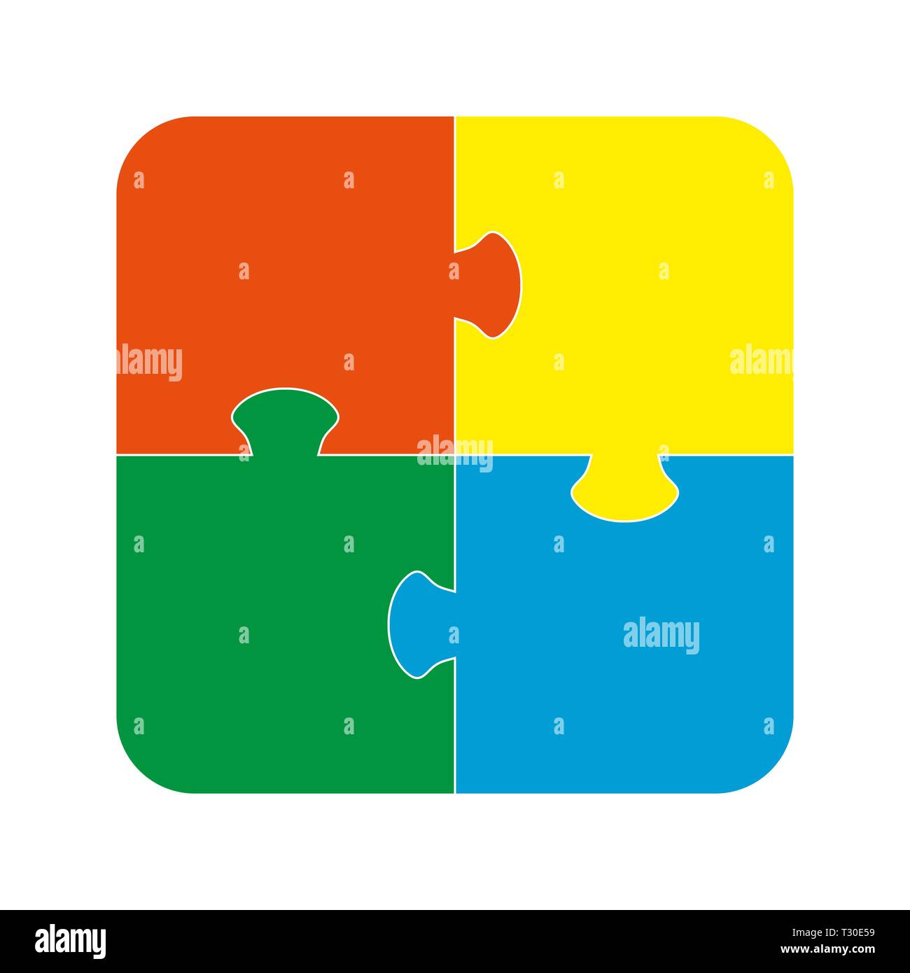 Square is made of puzzles, flat design Stock Vector Image & Art - Alamy