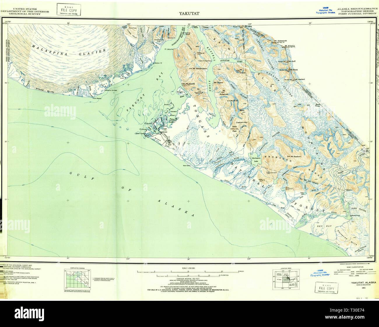Alaska topographical map hi-res stock photography and images - Alamy