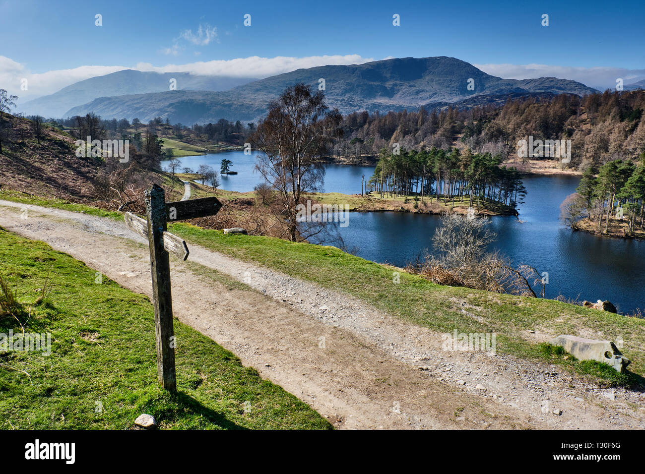 Wetherlam and the Old Man of Coniston, as seen from Tarn Hows, Lake ...