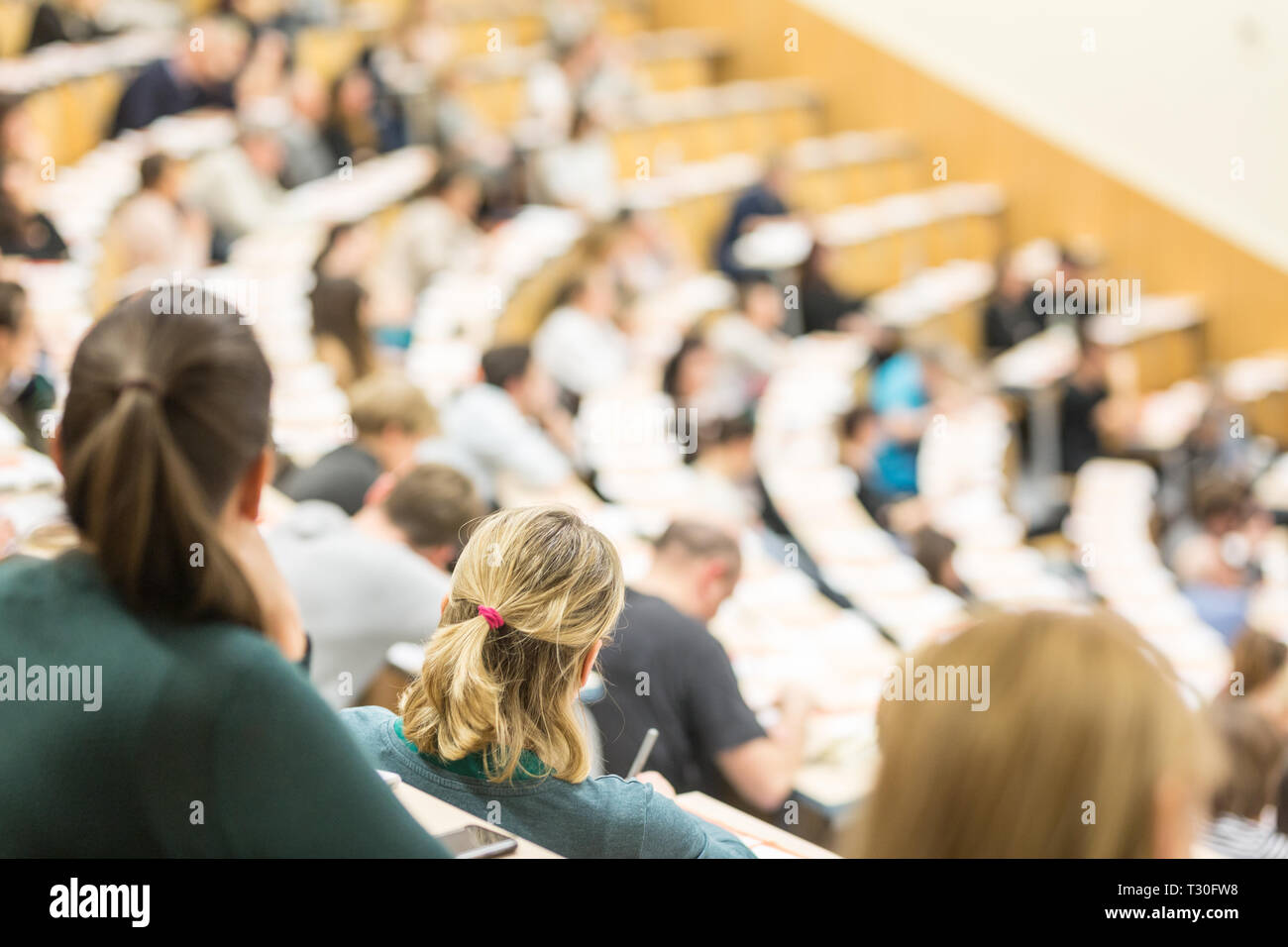 Conference and Presentation. Audience at the conference hall. Business ...
