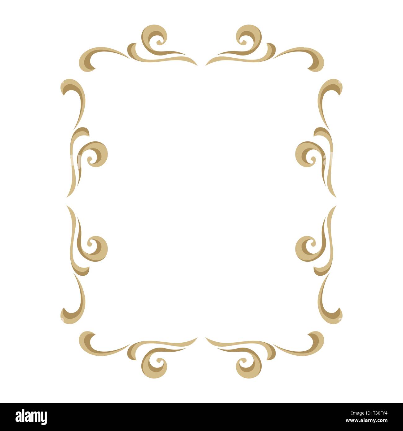 Gold gilded border Stock Vector Images - Alamy