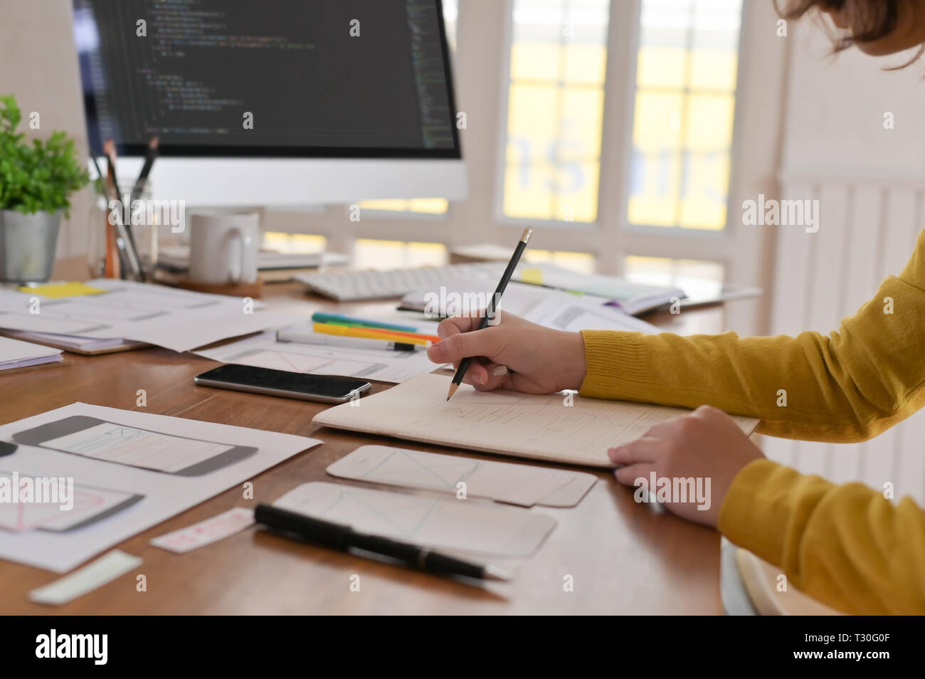 Female programer hi-res stock photography and images - Alamy