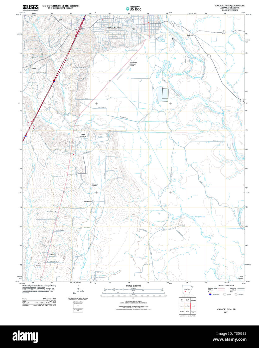 Arkadelphia arkansas map hi-res stock photography and images - Alamy