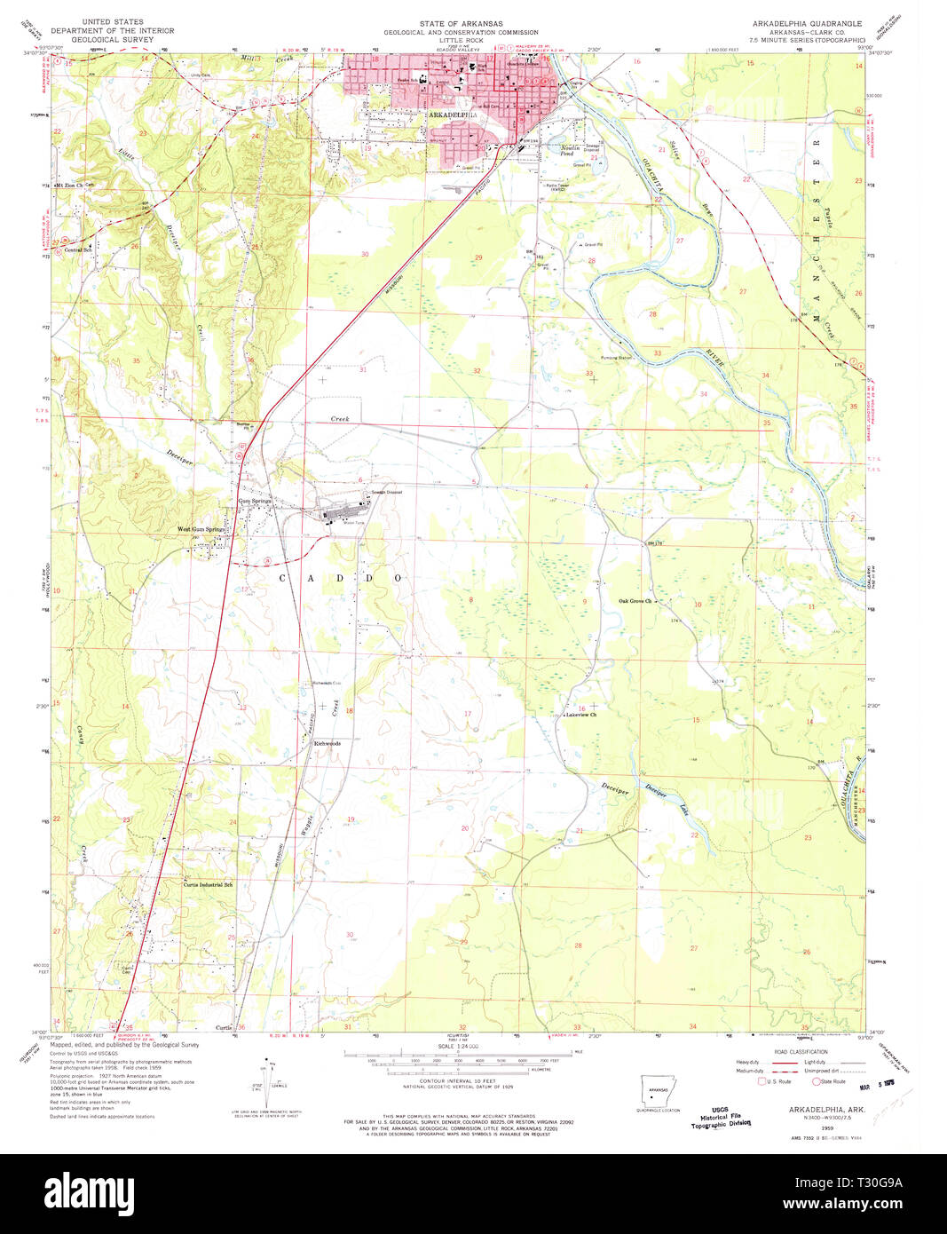 Map of arkadelphia hi-res stock photography and images - Alamy