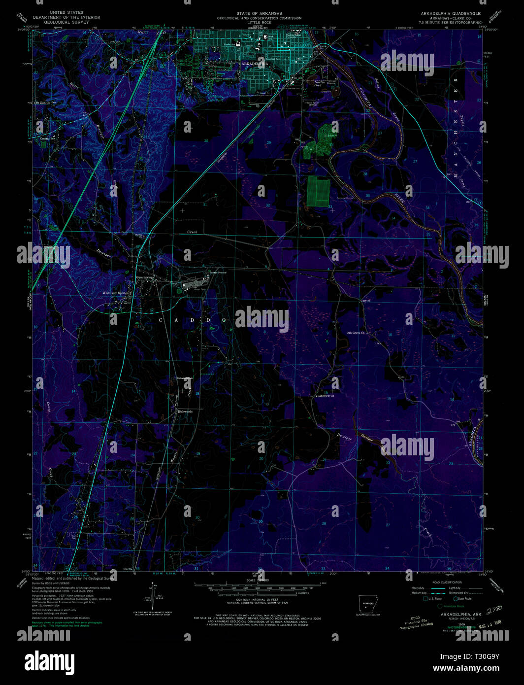 Map of arkadelphia hi-res stock photography and images - Alamy
