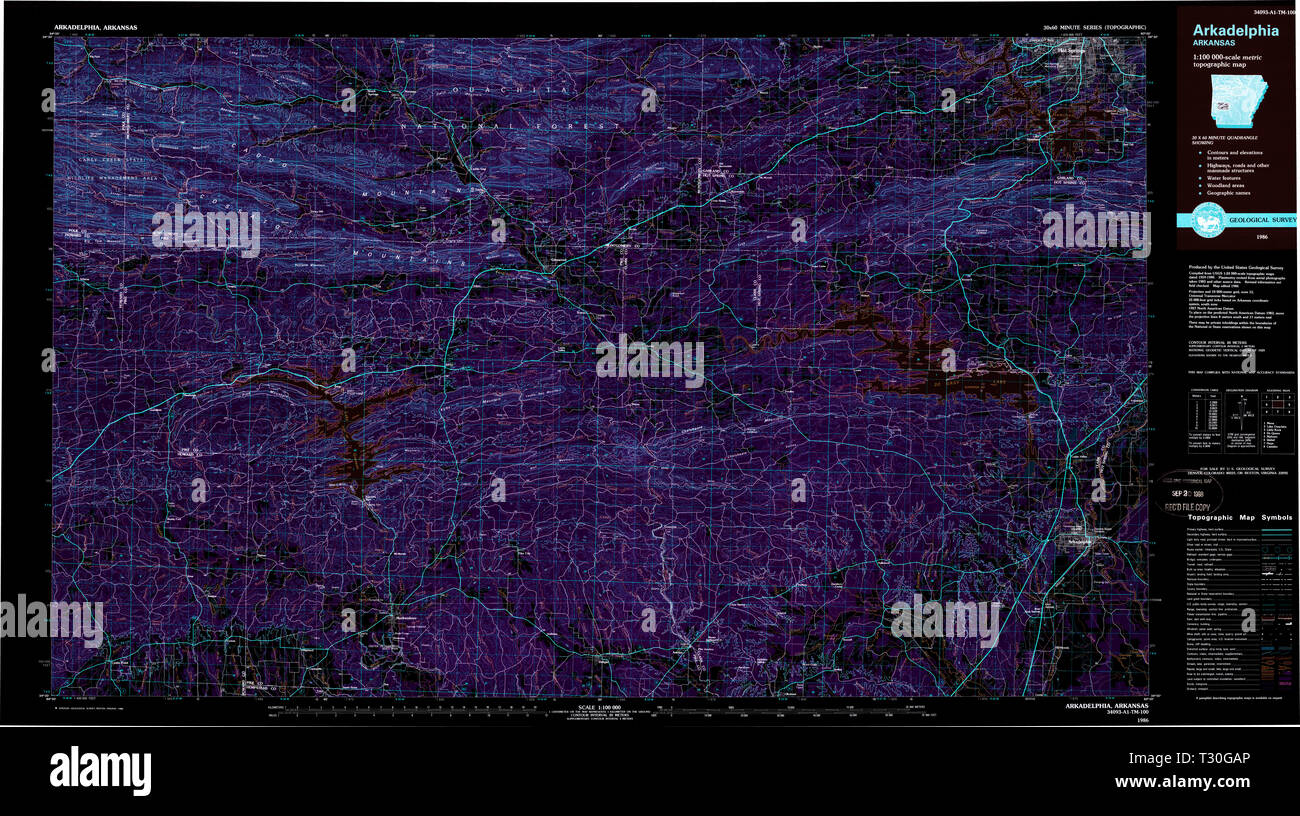 Map of arkadelphia hi-res stock photography and images - Alamy