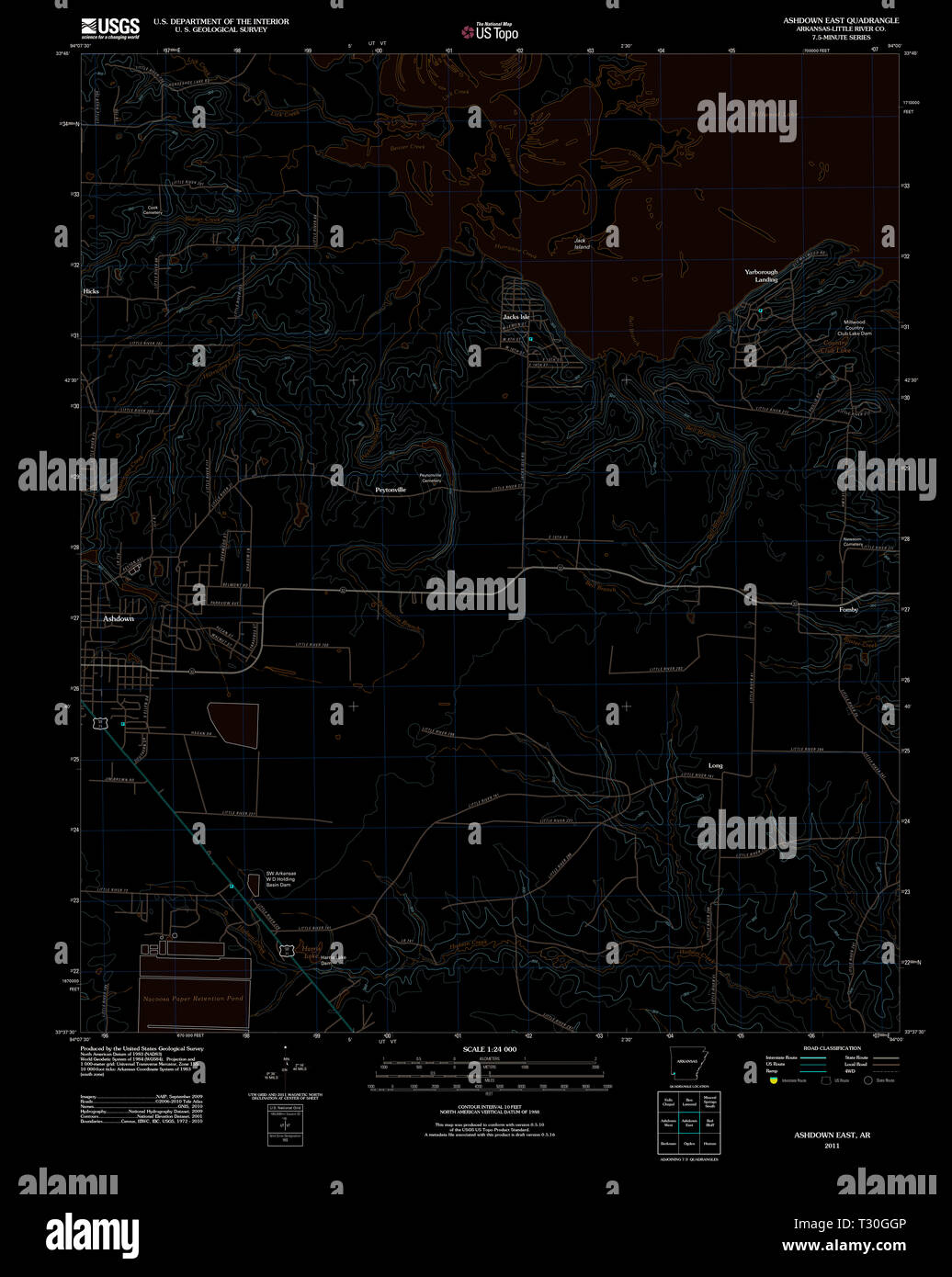 Ashdown arkansas map hi-res stock photography and images - Alamy