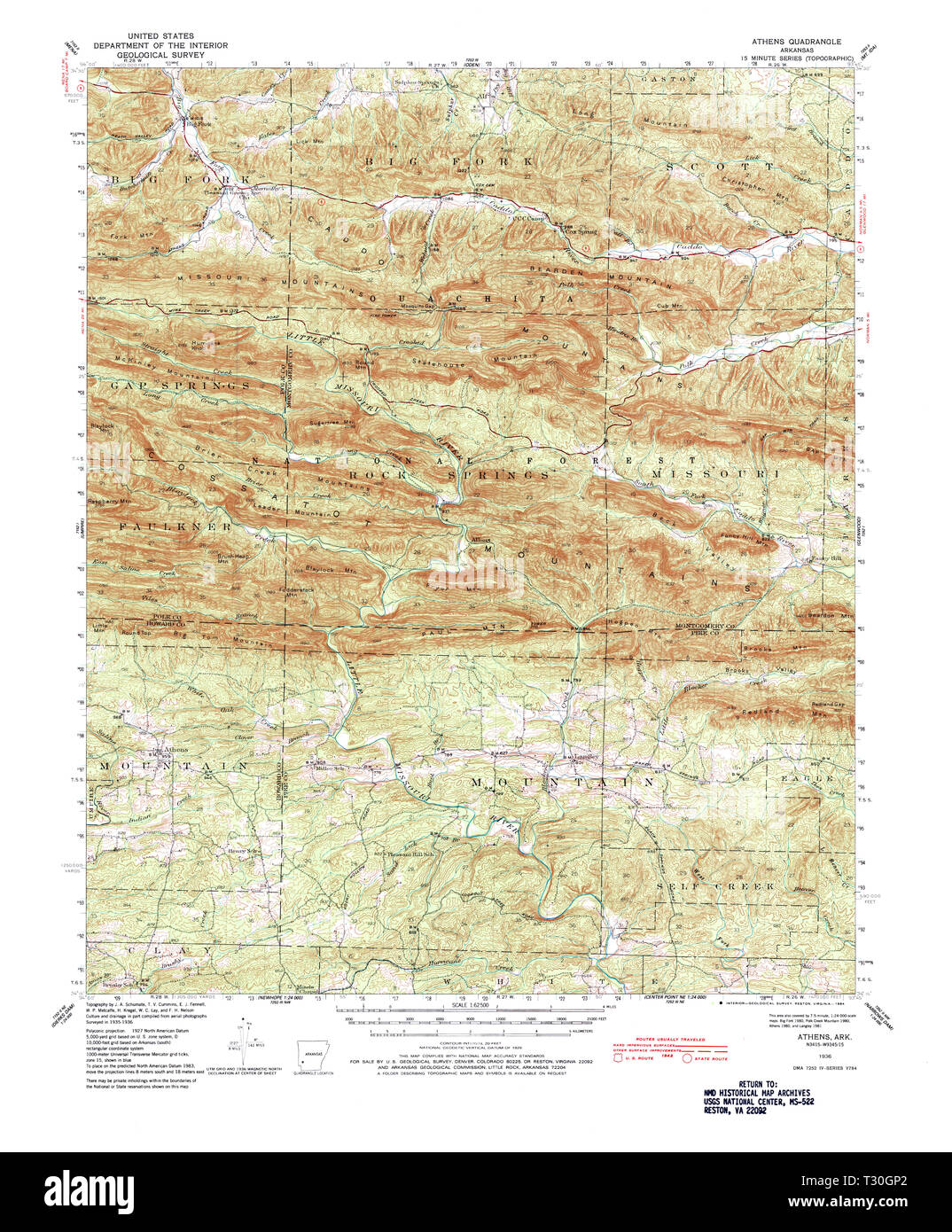 Athens arkansas map hi-res stock photography and images - Alamy
