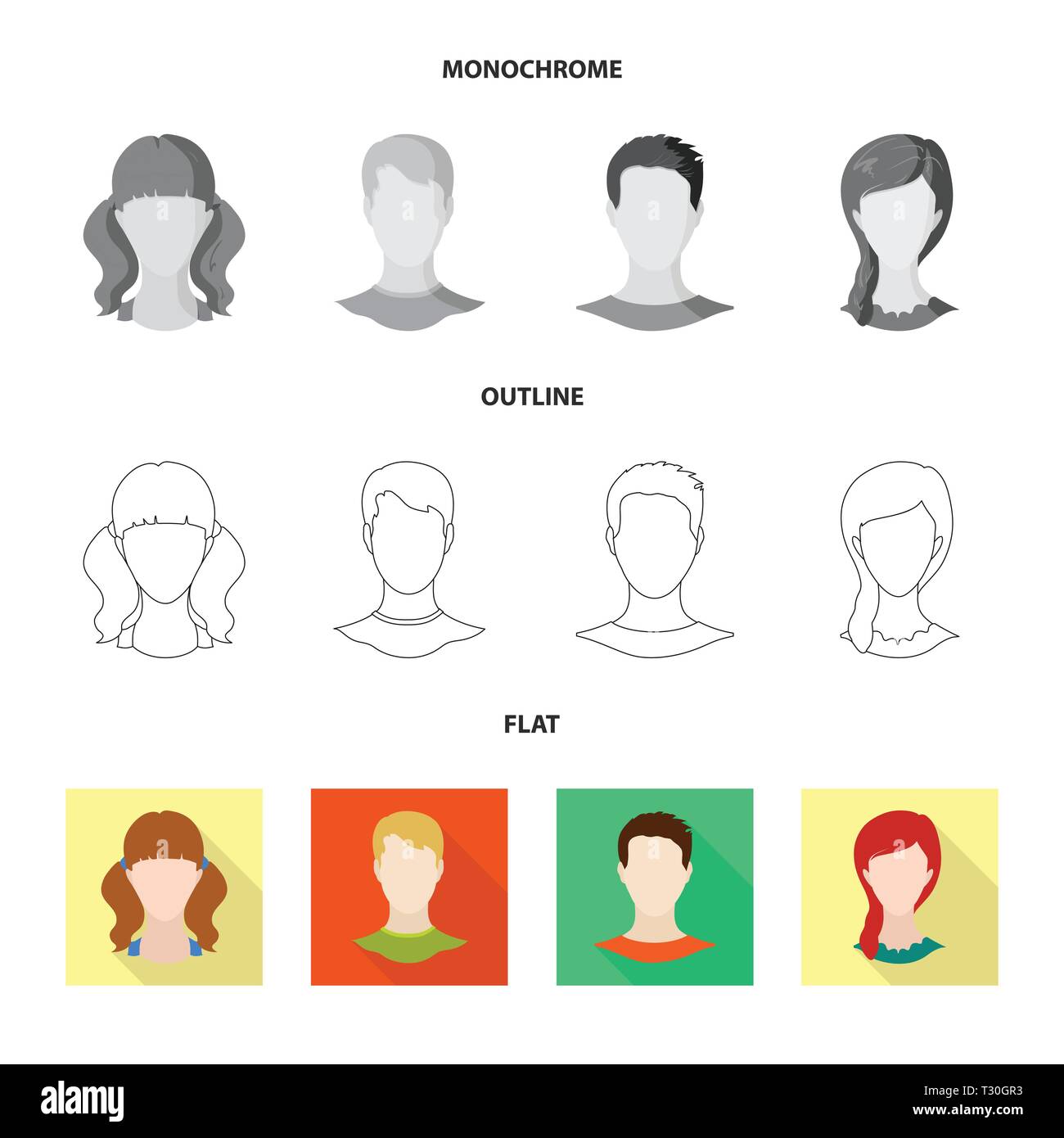 Vector illustration of professional and photo symbol. Set of ...