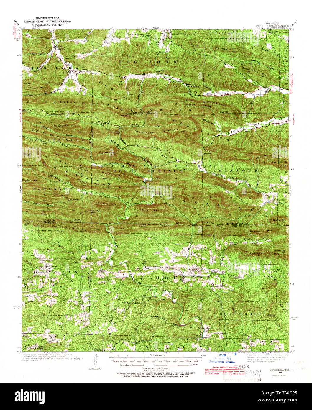 Athens arkansas map hi-res stock photography and images - Alamy