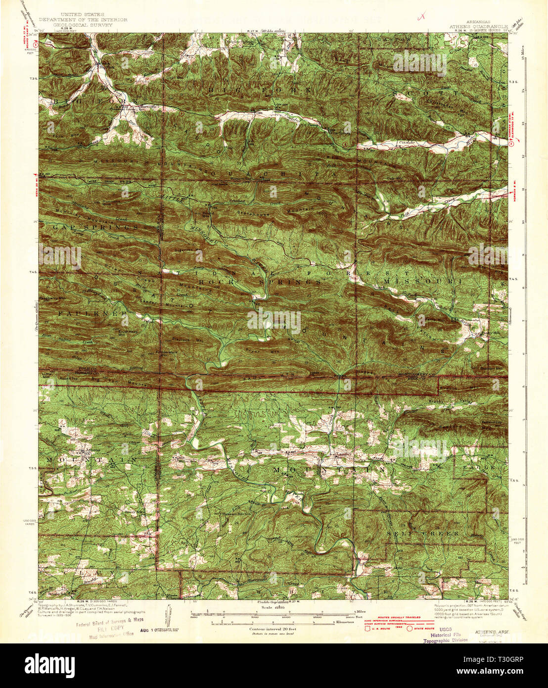 Athens arkansas map hi-res stock photography and images - Alamy