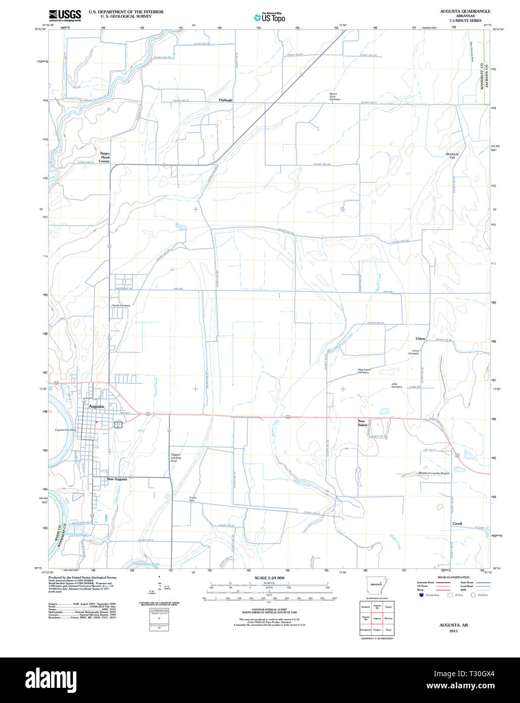 Map of augusta arkansas hi-res stock photography and images - Alamy