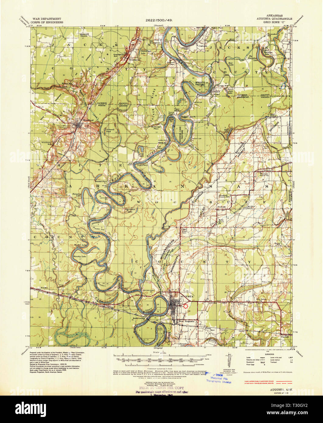 Map of augusta arkansas hi-res stock photography and images - Alamy