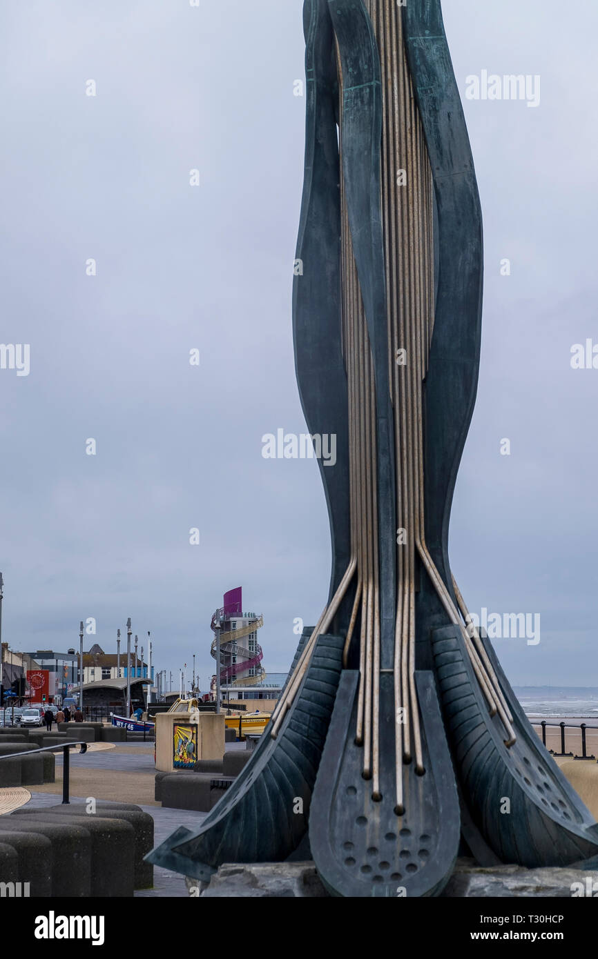 sculpture called sinterlation on redcar seafront, redcar, uk Stock ...