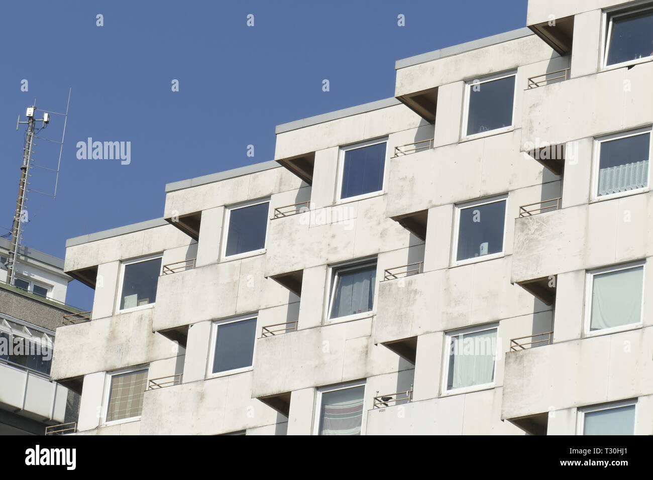 Residential house, window, blue sky Stock Photo - Alamy