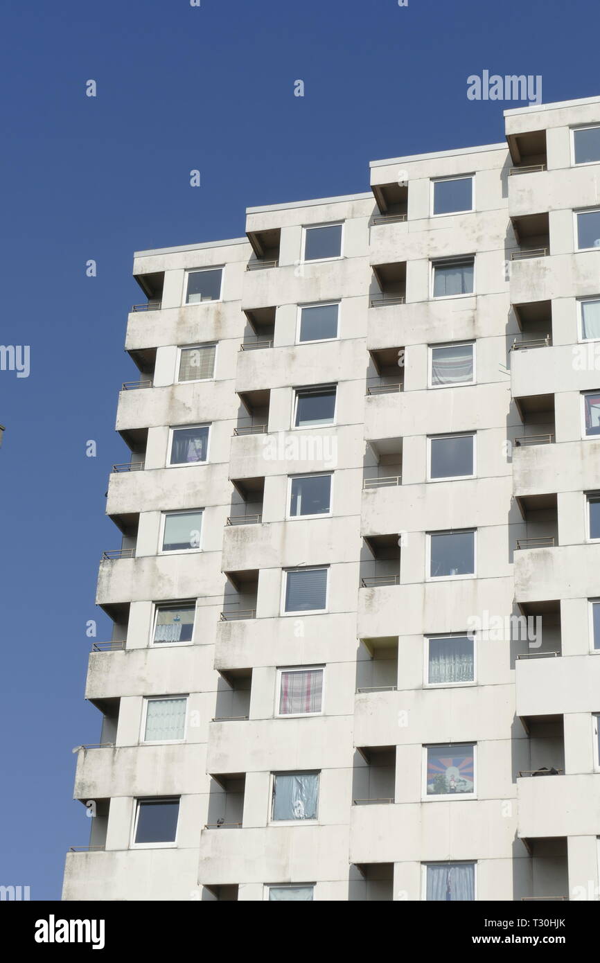 Residential house, window, blue sky Stock Photo - Alamy