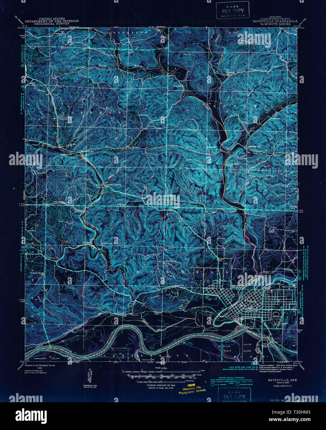 Map of batesville hi-res stock photography and images - Alamy