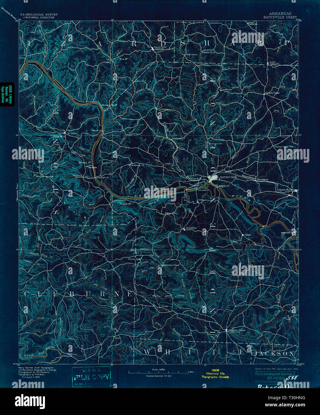 Batesville arkansas map hi-res stock photography and images - Alamy