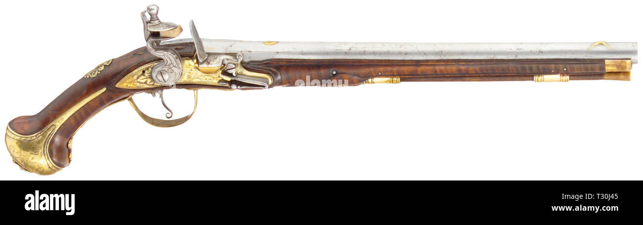 German flintlock pistol circa 1730 Cut Out Stock Images & Pictures - Alamy
