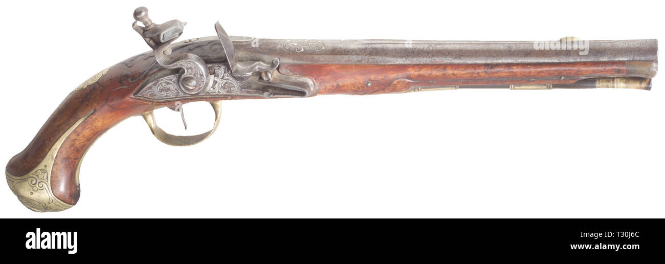 Small arms, pistols, flintlock pistol, German, circa 1730, Additional ...