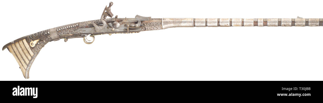 LONG ARMS, AFRICA, silver mounted Kabyle musket, Morocco, 19th century ...