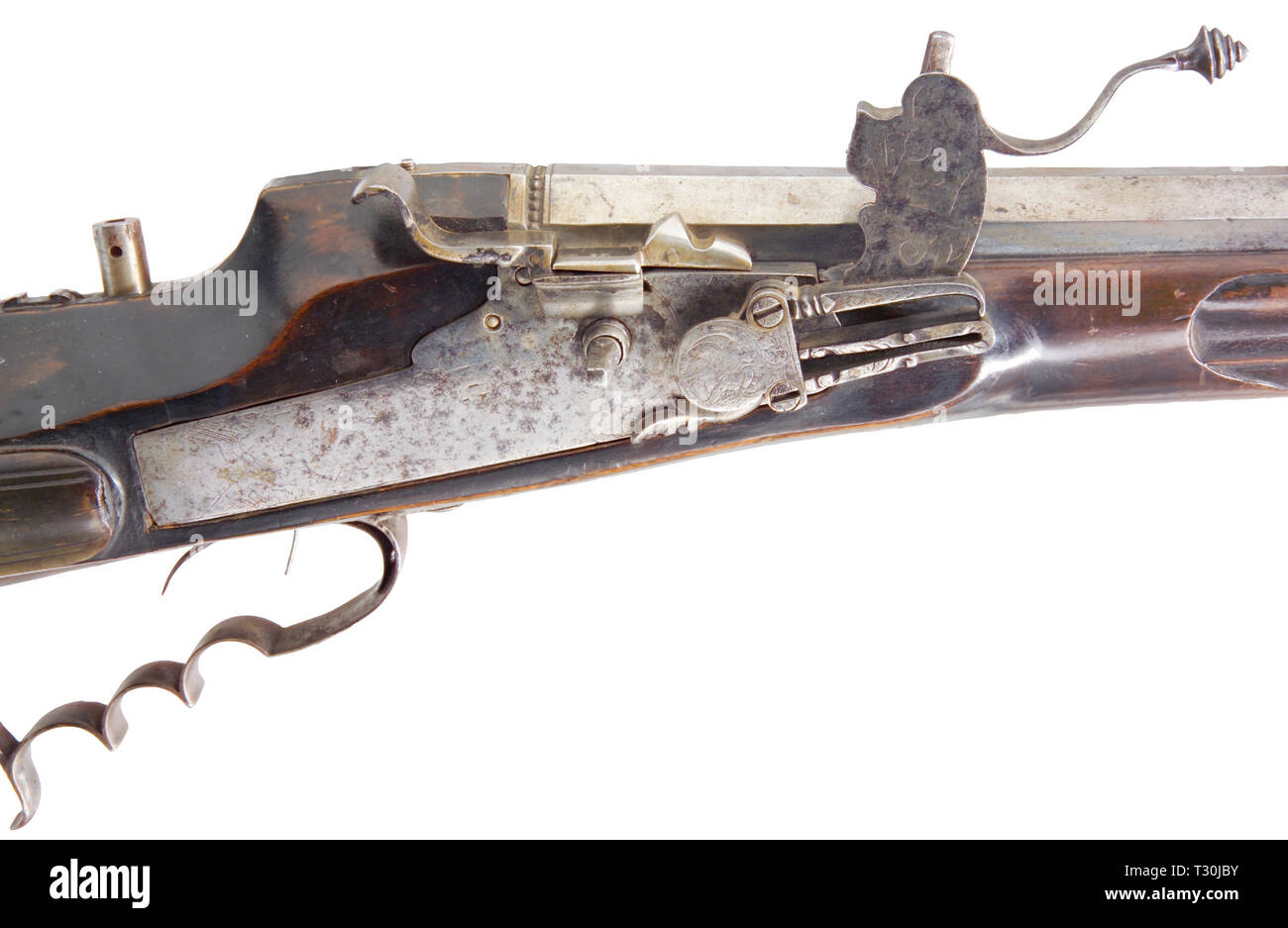 Civil long arms, matchlock and wheellock, heavy wheellock rifle, German ...