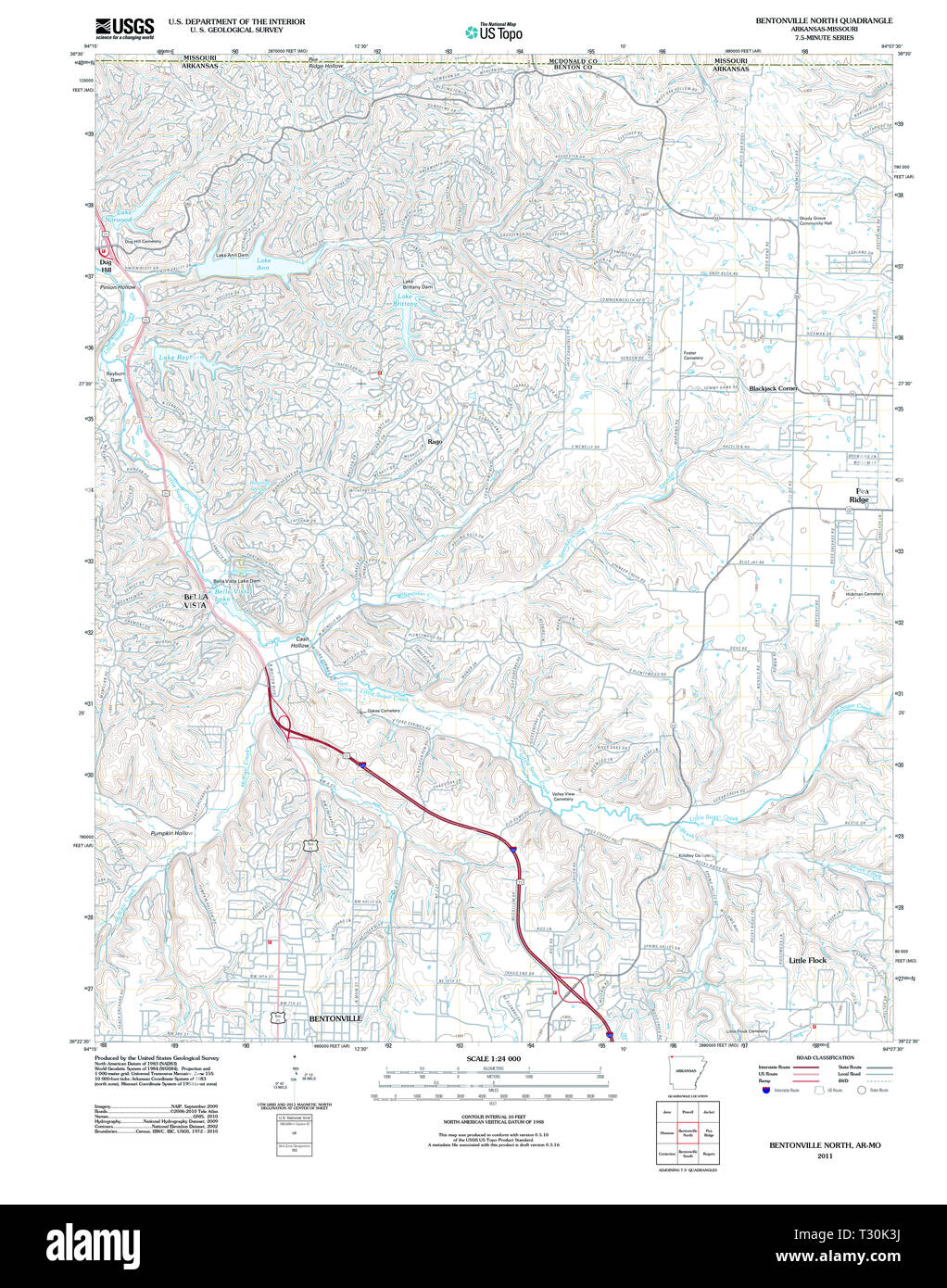 Bentonville arkansas map hi-res stock photography and images - Alamy