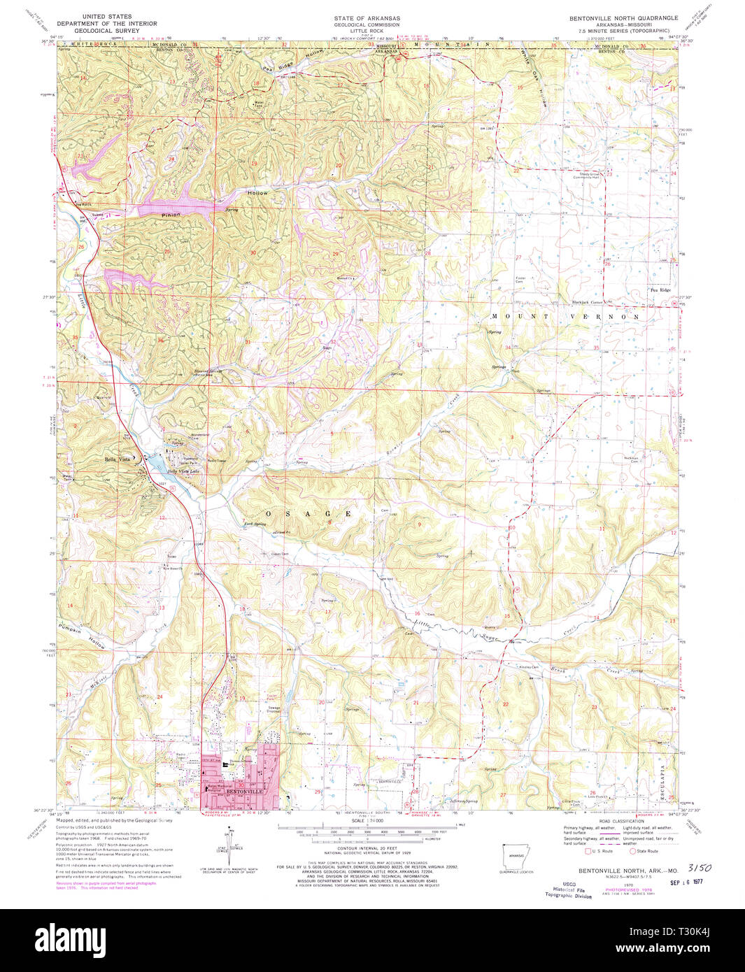 Bentonville arkansas map hi-res stock photography and images - Alamy