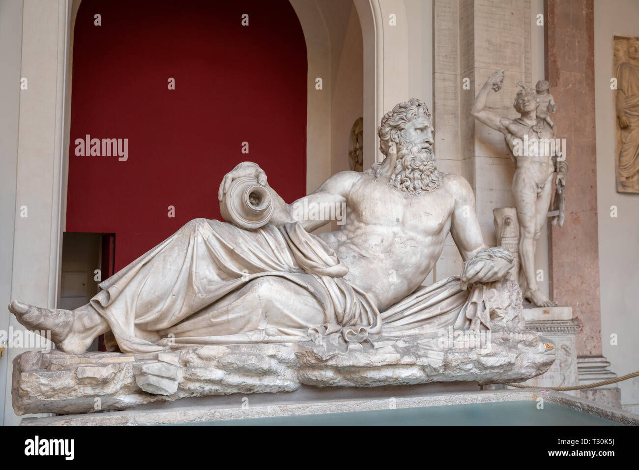 Rome, Italy - June 22, 2018: Baroque marble sculptures in Vatican ...