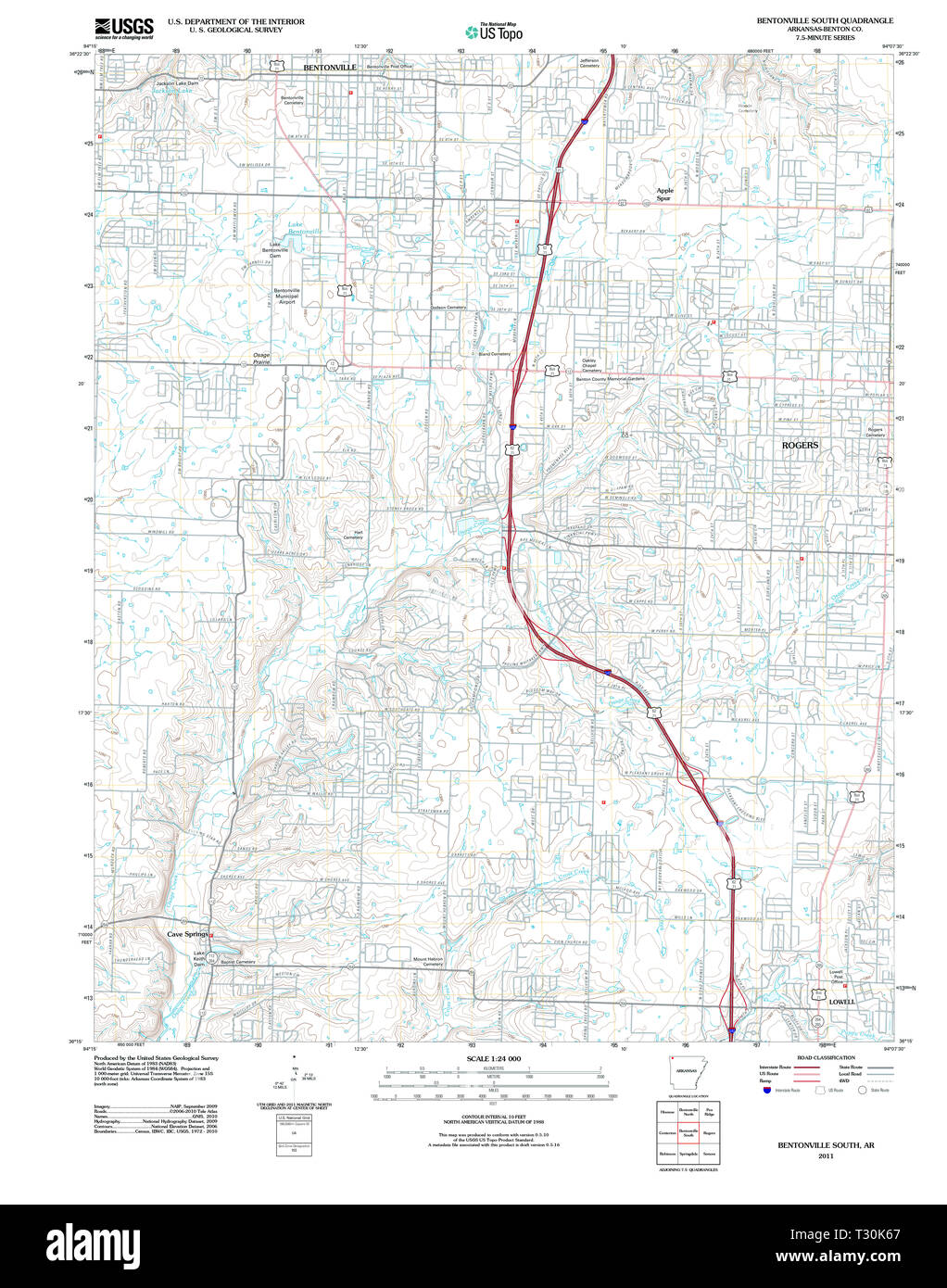 Bentonville arkansas map hi-res stock photography and images - Alamy