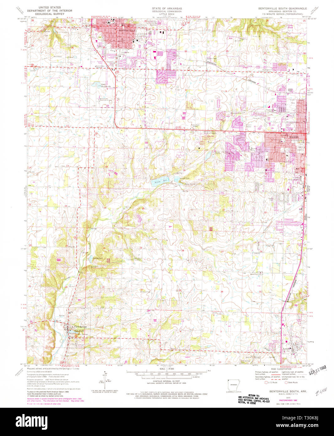 Bentonville arkansas map hi-res stock photography and images - Alamy