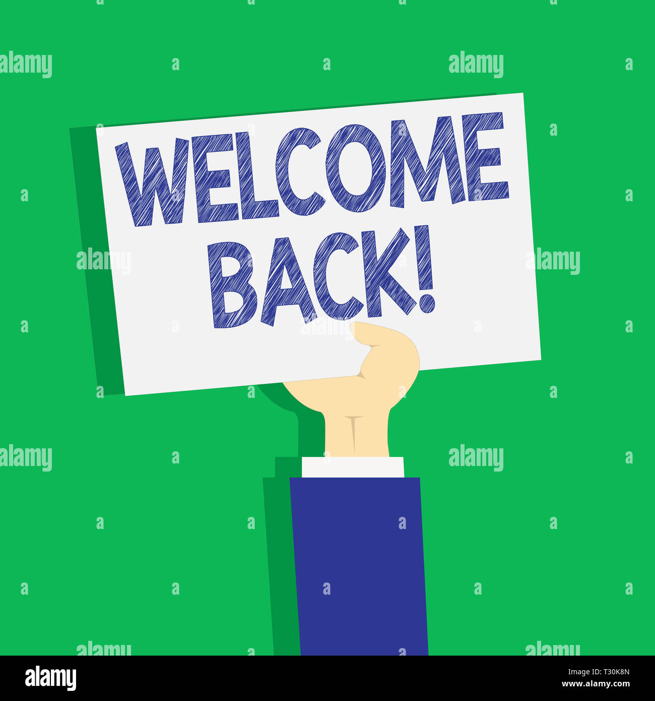 Text sign showing Welcome Back. Business photo text used to greet ...