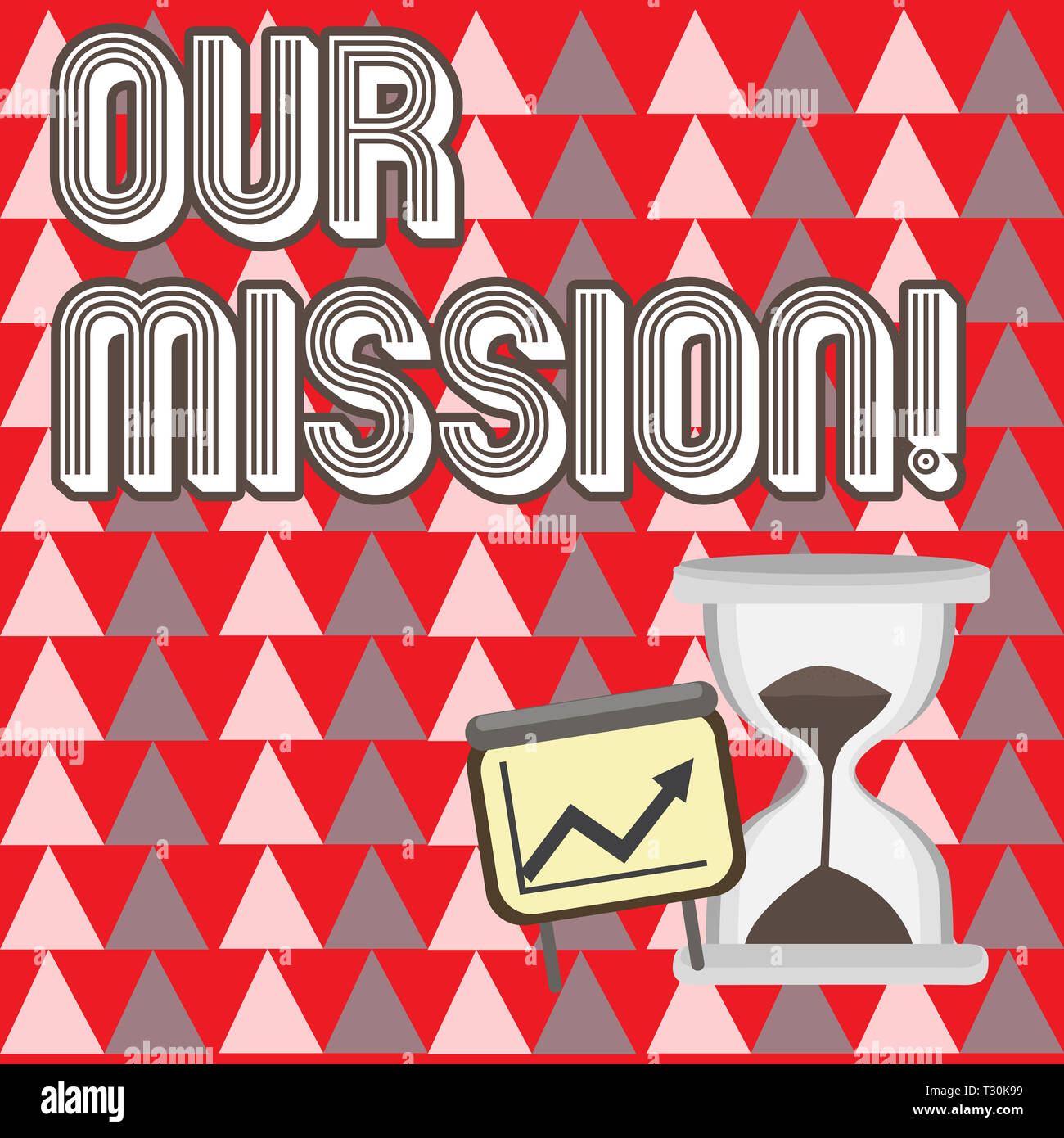 Conceptual hand writing showing Our Mission. Concept meaning serves as ...