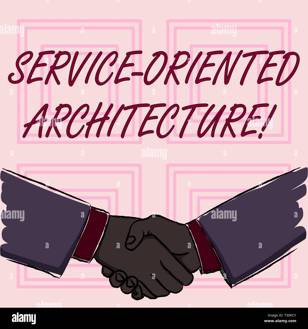 Conceptual hand writing showing Service Oriented Architecture. Concept ...