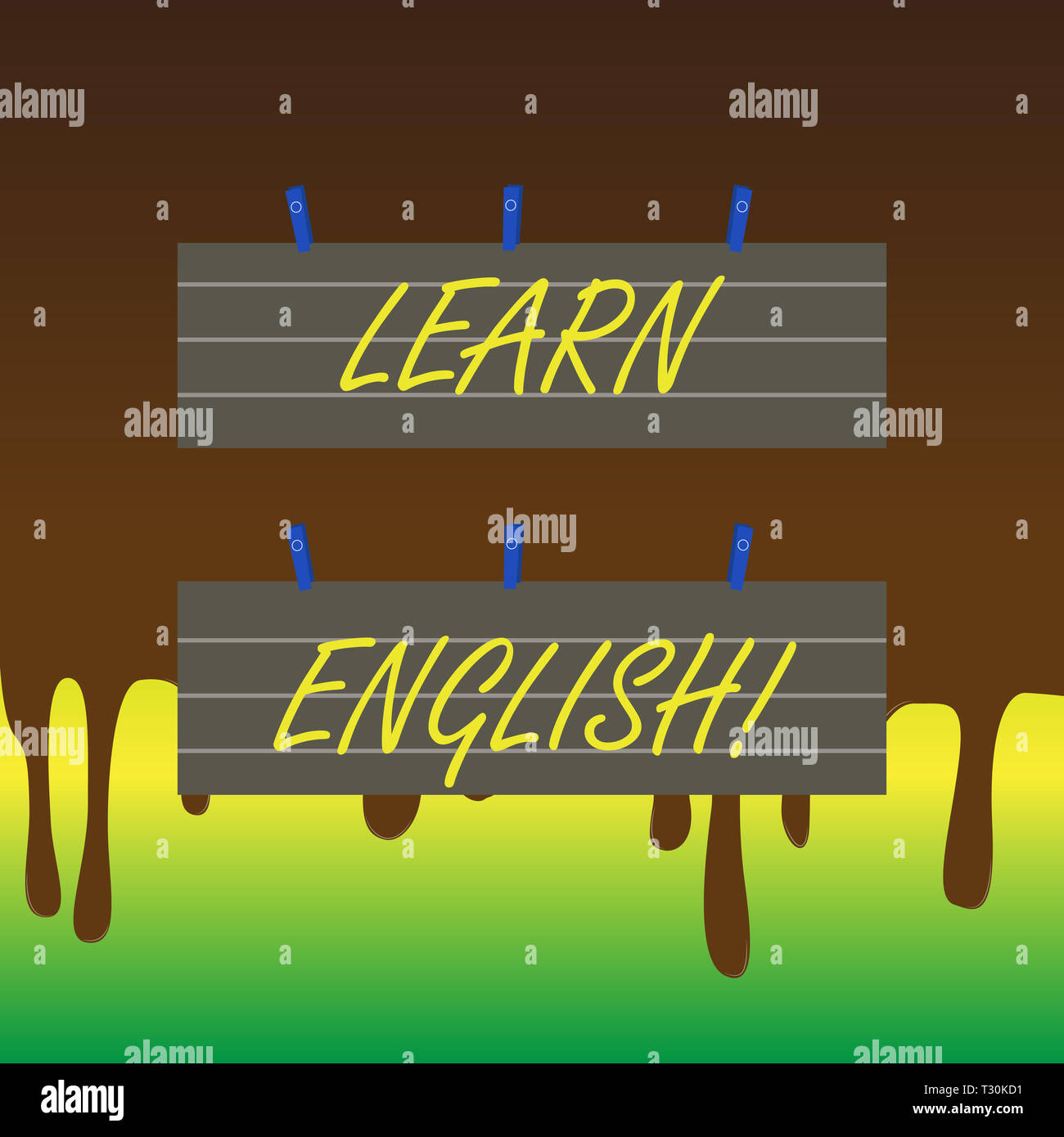 Handwriting text Learn English. Conceptual photo gain or acquire ...